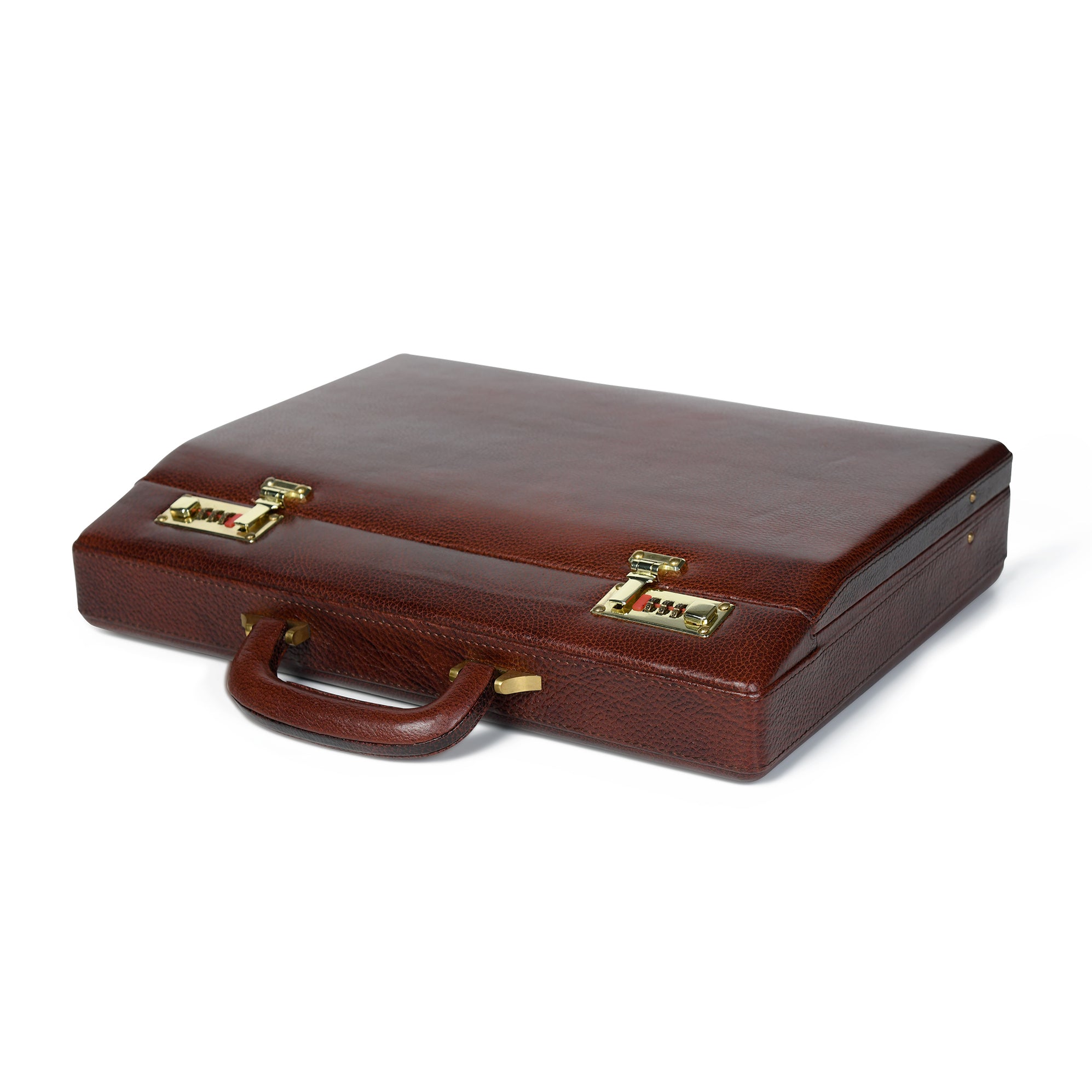 Rich Brown Office Stylish Full Grain Leather Suitcase Briefcase ...