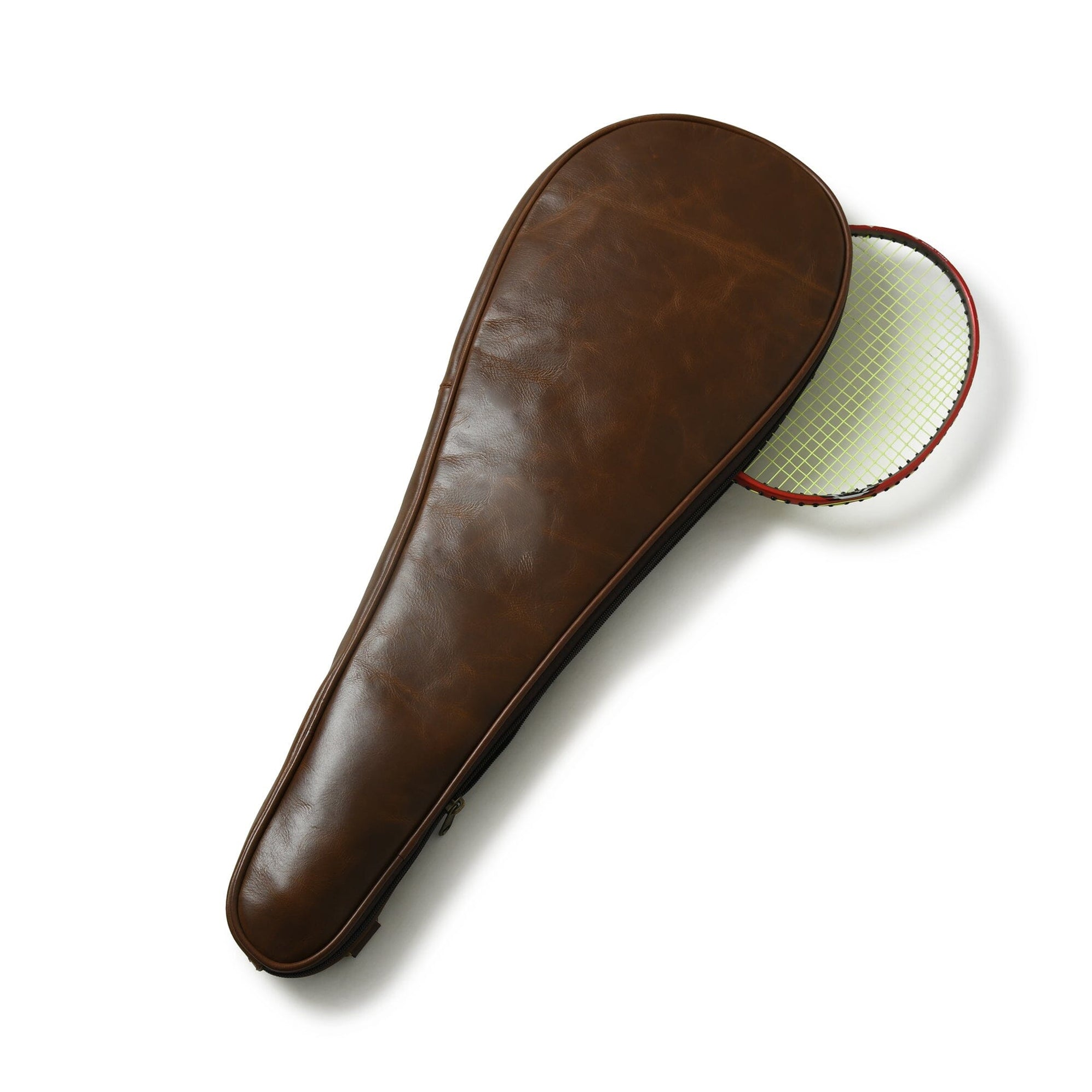 Leather Badminton Racket Cover Dark Brown Genuine Leather Case, Stylish ...