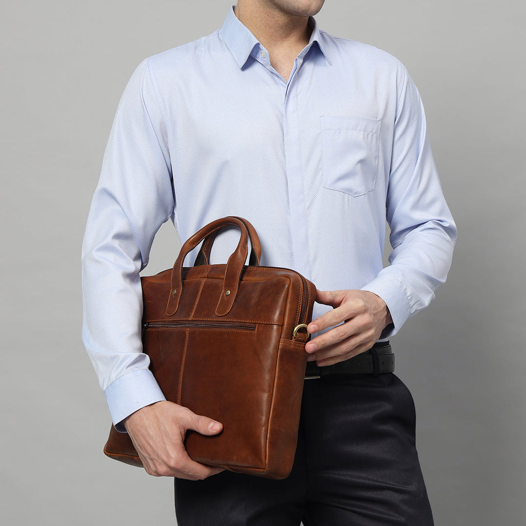 Denver Slim Laptop Briefcase — Classy Leather Bags