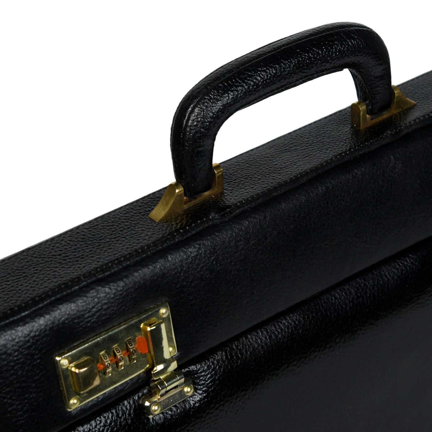 Black Office Stylish Full Grain Leather Suitcase Briefcase — Classy ...