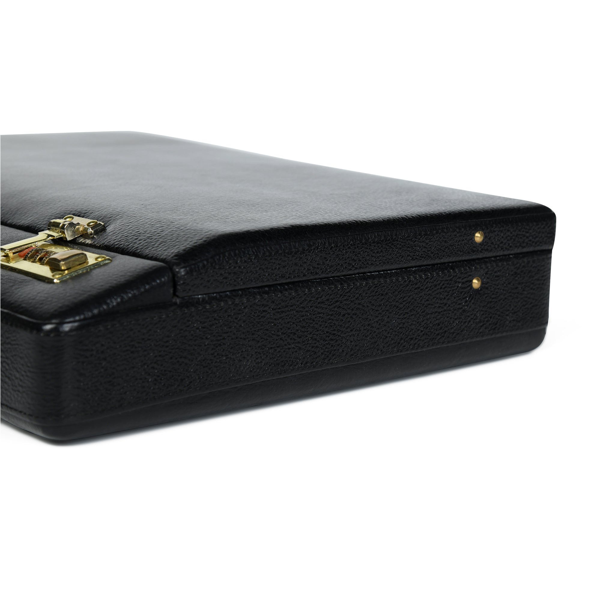 Black Office Stylish Full Grain Leather Suitcase Briefcase — Classy ...