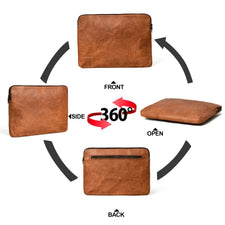 Zento Laptop Sleeve - Tan Brown — Classy Leather Bags