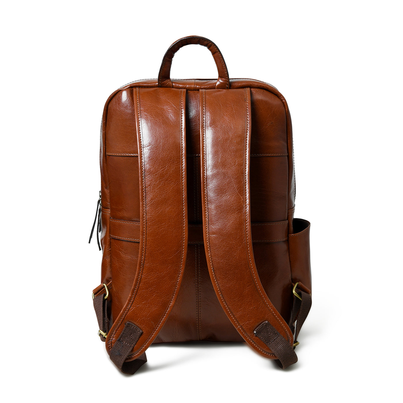 Luxury Italian Leather Backpack 16 Inch Premium Finish, Tan — Classy ...