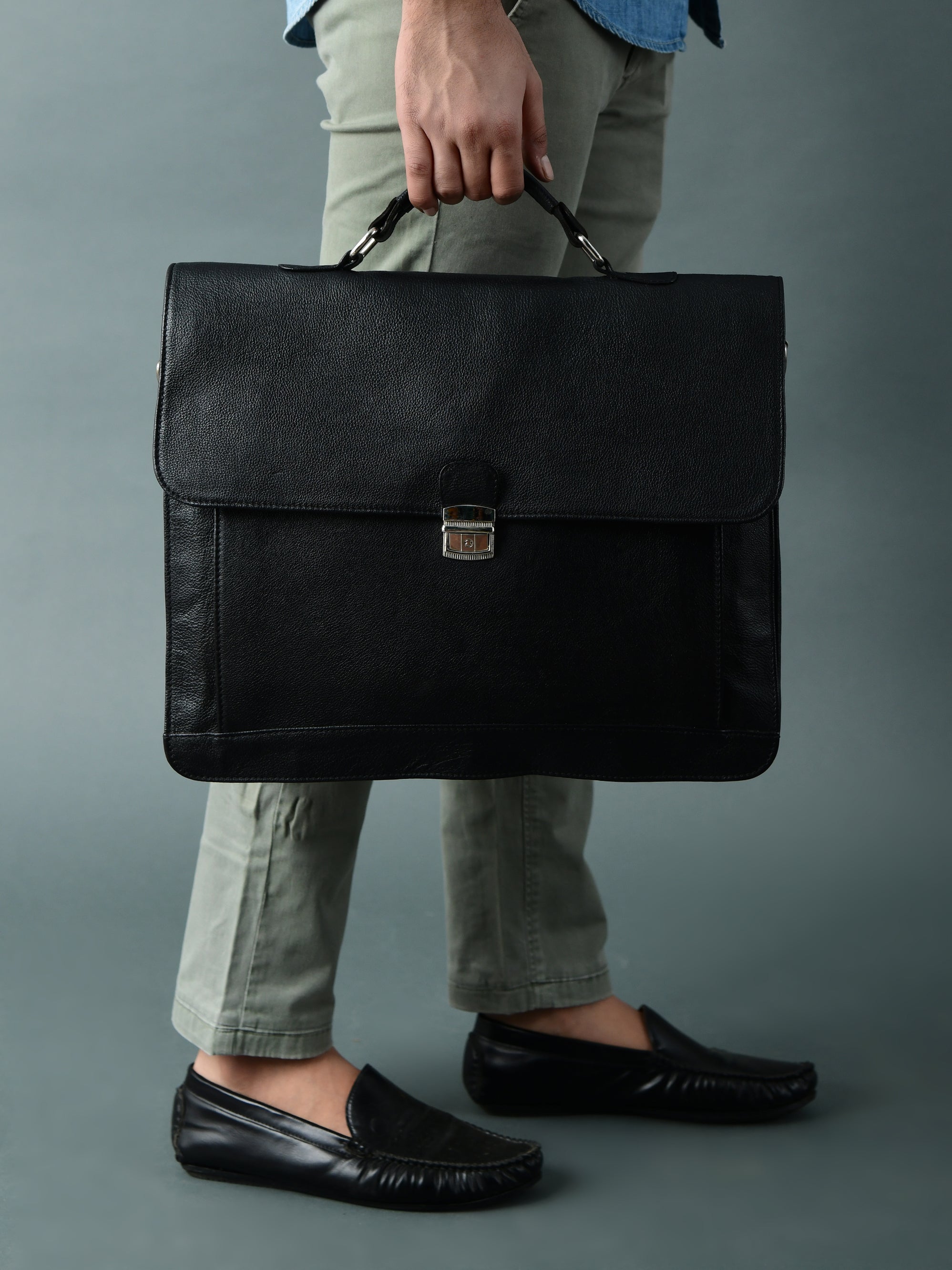 Genuine Leather Suitcase Briefcases For Men Women — Classy Leather Bags