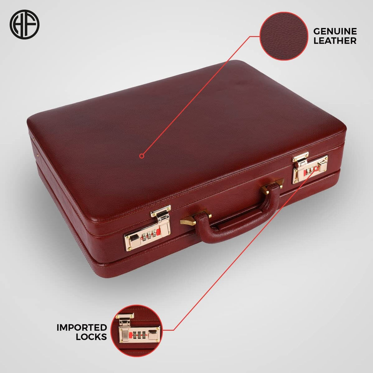 Expandable Office Suitcase Travel Leather Hard Briefcase — Classy ...