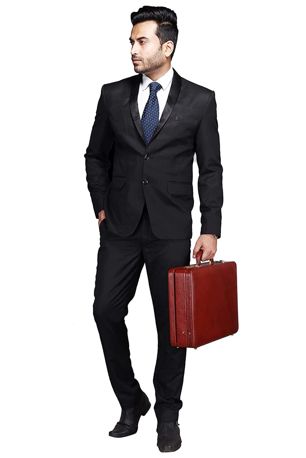 Expandable Office Suitcase Travel Leather Hard Briefcase — Classy ...