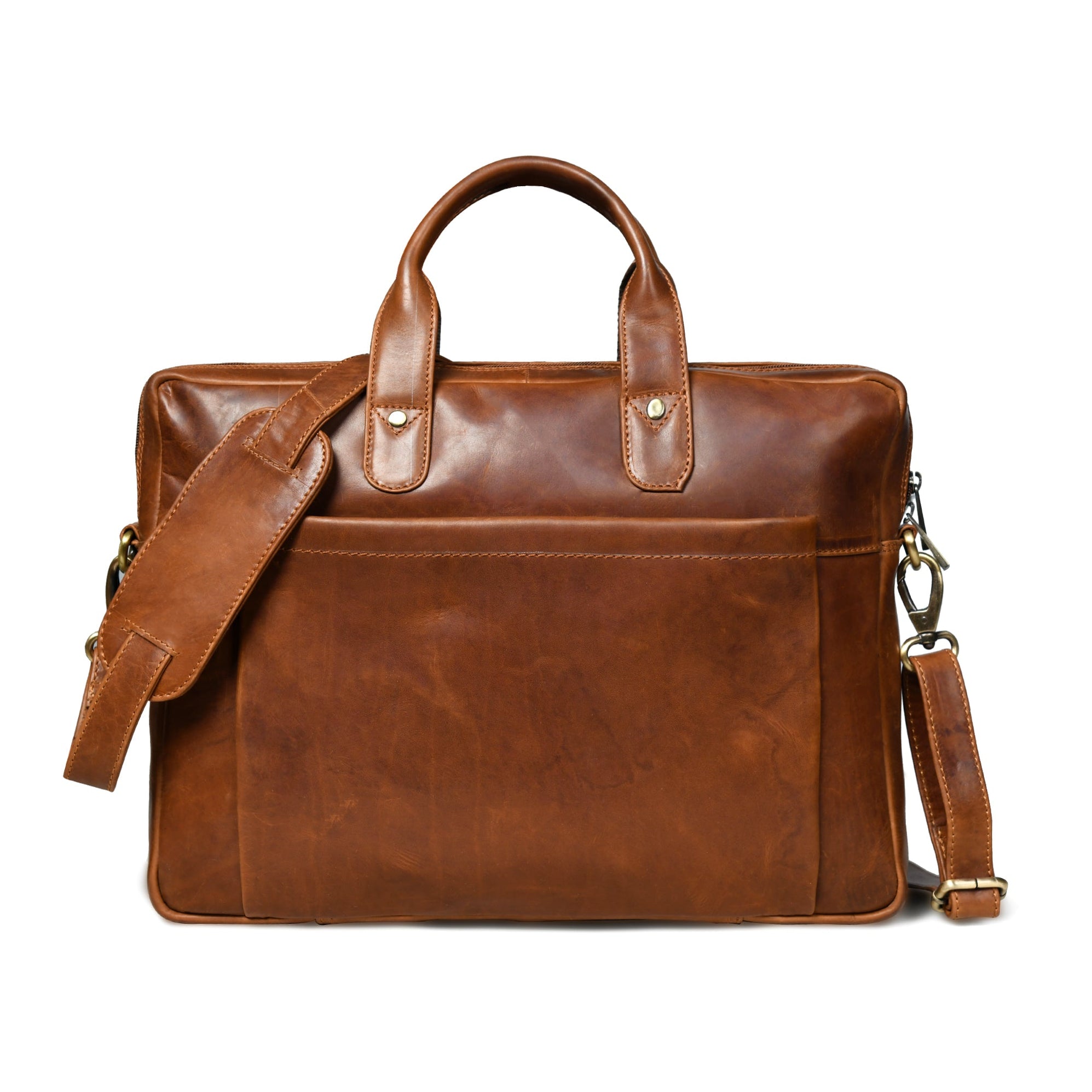 Slim Laptop Leather Briefcase for Mens, Handcrafted Briefcases Bag ...