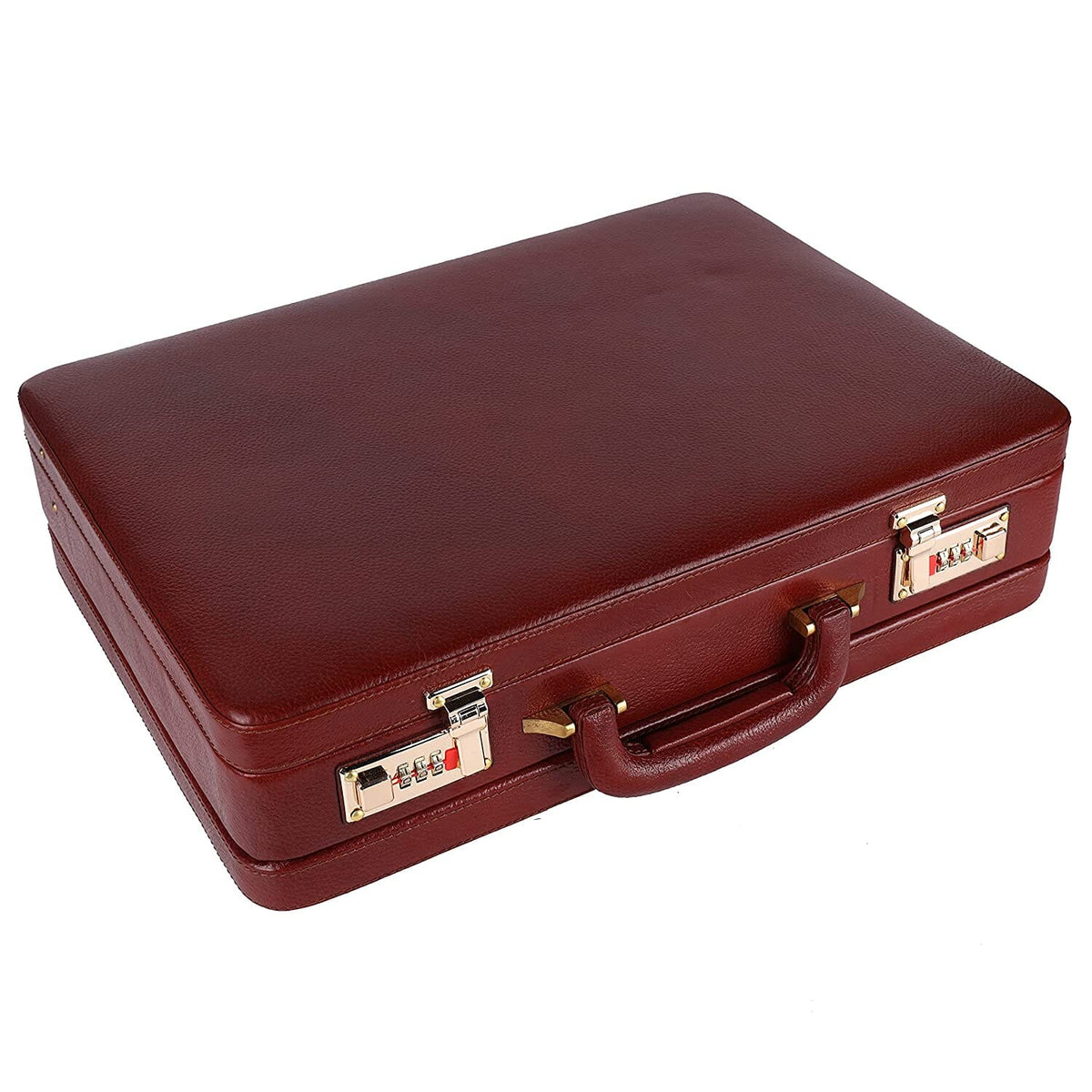 Expandable Office Suitcase Travel Leather Hard Briefcase — Classy ...