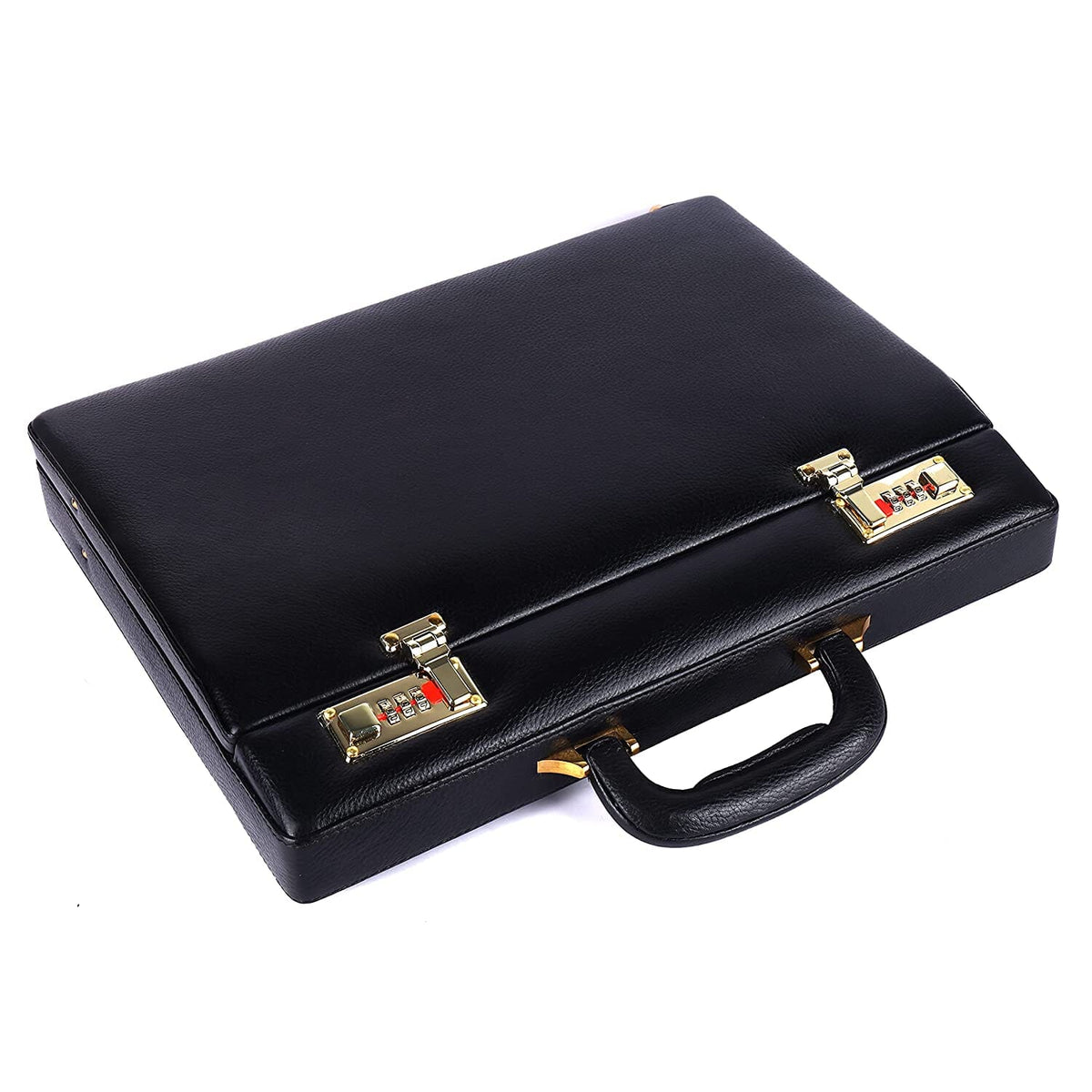 Black Office Suitcase Briefcase — Classy Leather Bags