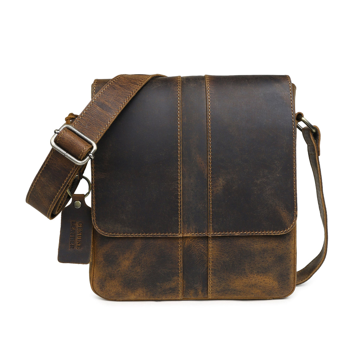 Daily Commuter Leather Side Bag for Men 10 Inch — Classy Leather Bags