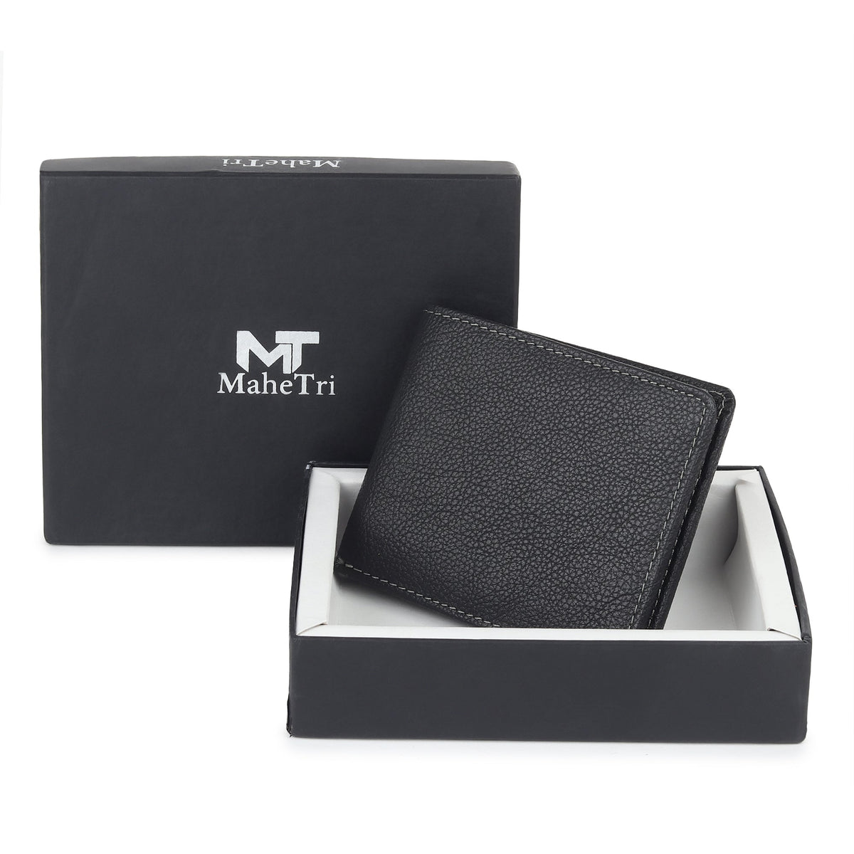 Black Textured Leather Men's Slim Wallet — Classy Leather Bags
