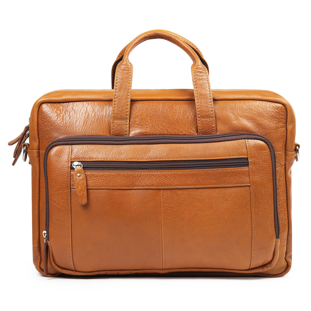 Professional Leather Travel Briefcase 16 Inch Laptop Bag — Classy ...