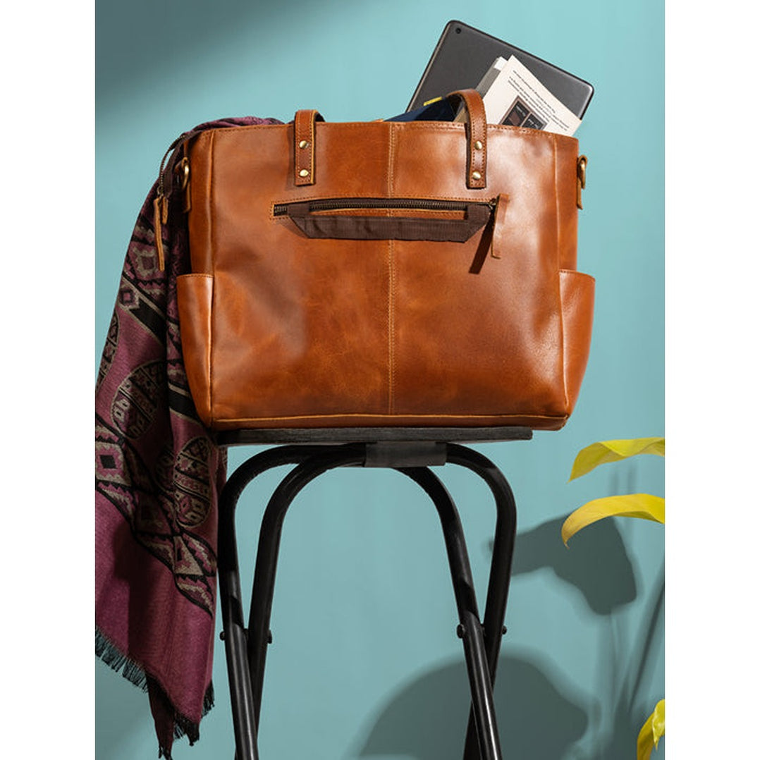 Luxury Kodiak Tote Bag Tan Genuine Leather, Spacious & Stylish Handbag ...