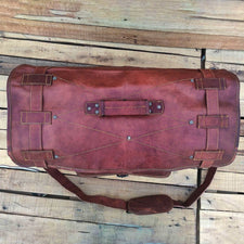 Handcrafted Brown Leather Duffle Bags For Men, Genuine Leather — Classy ...