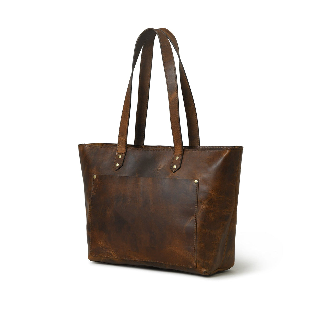Essential Work Tote - Brown — Classy Leather Bags