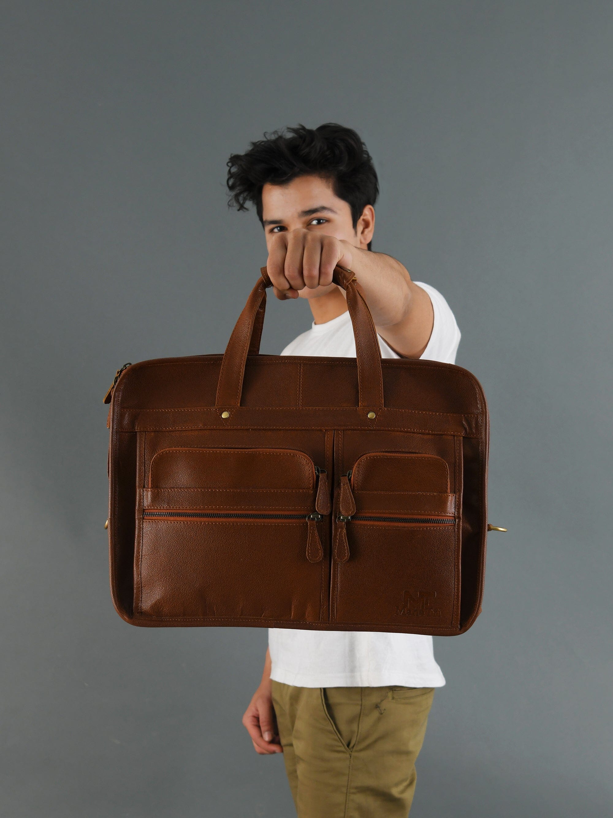 MaheTri Captain Leather Briefcase | Leather Briefcase For Men — Classy ...