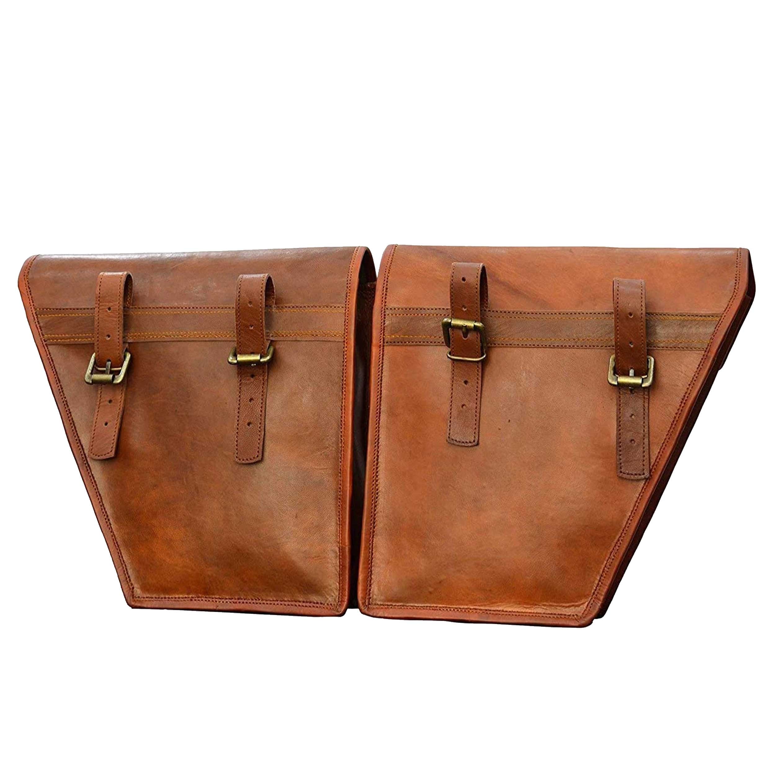 Motorcycle Side Pouch Brown Leather Side Pouch Online — Classy Leather Bags