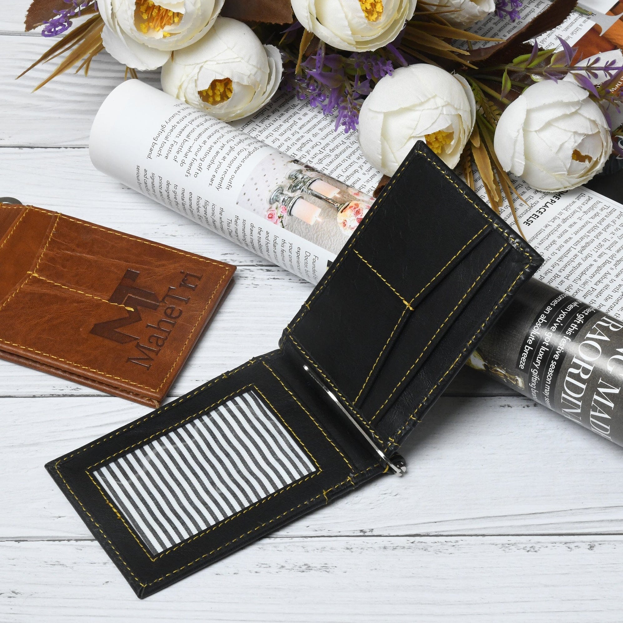Black Money Cliper Wallet | Leather Money Cliper For Men — Classy ...