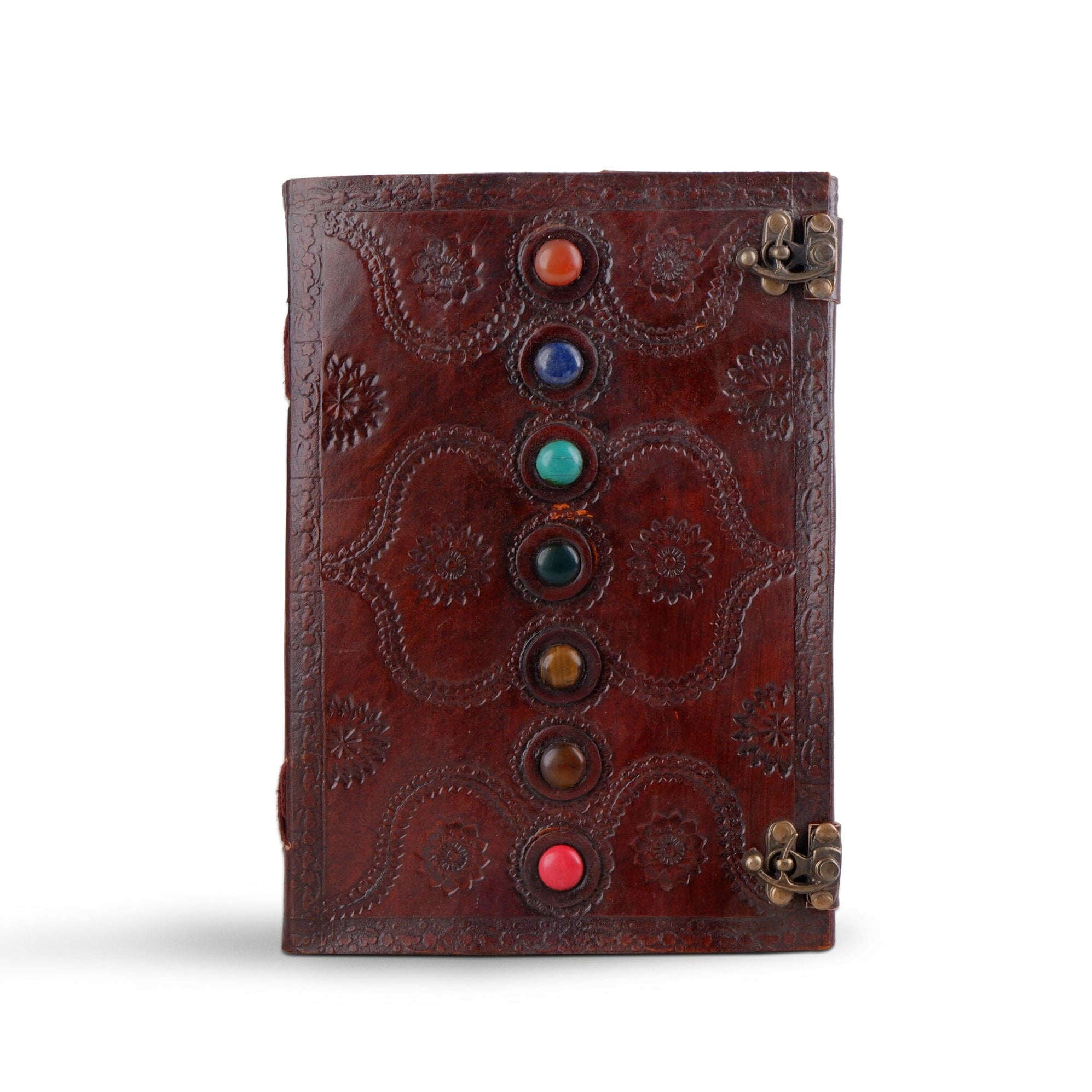 Dark Brown 7 Stones Leather Diary | Handcrafted Leather Journal ...
