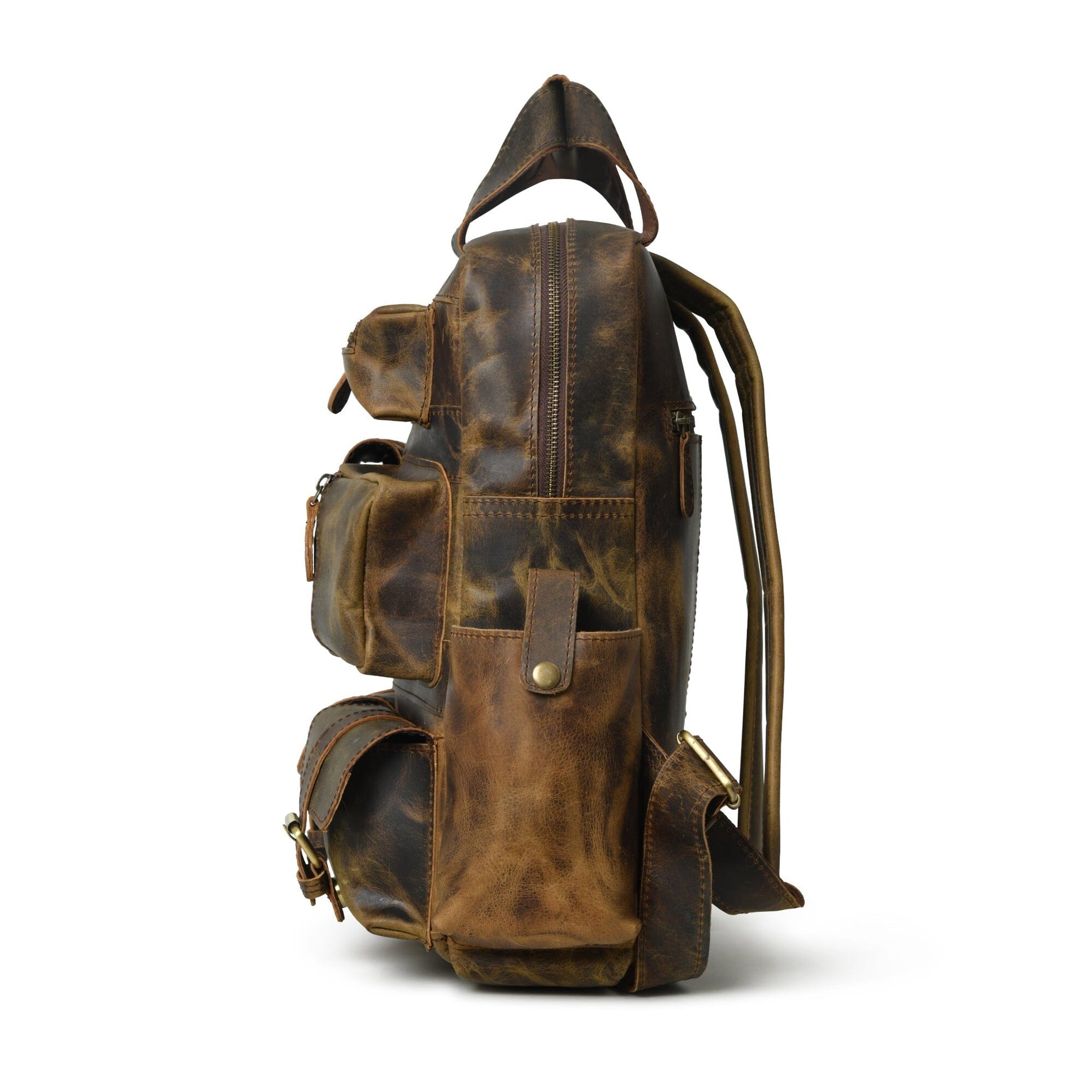 Prime Brown Leather Backpack | Vintage Leather Backpack — Classy ...