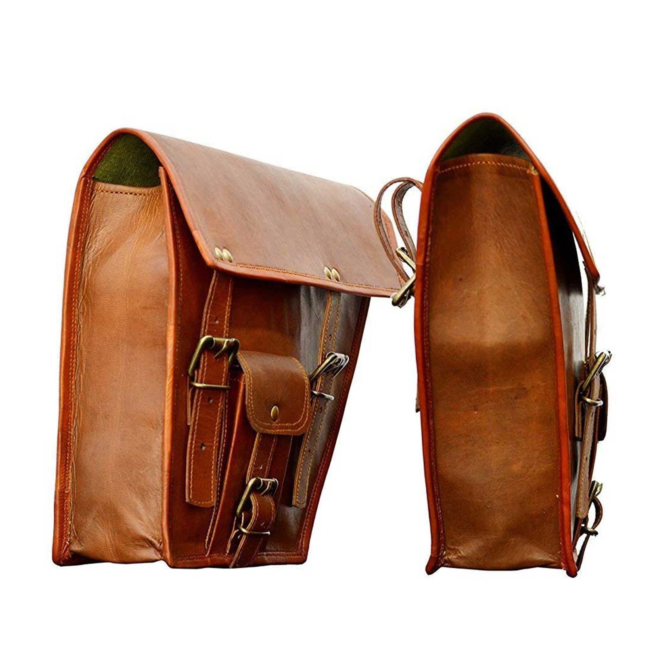 Motorcycle Side Pouch Brown Leather Side Pouch Online — Classy Leather Bags