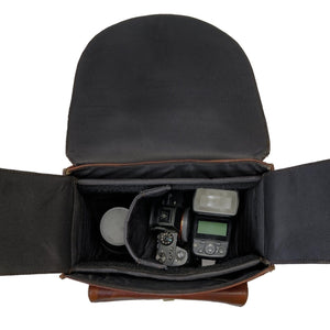 Halsman Leather Camera Satchel Bag | Genuine Leather Camera Bag ...