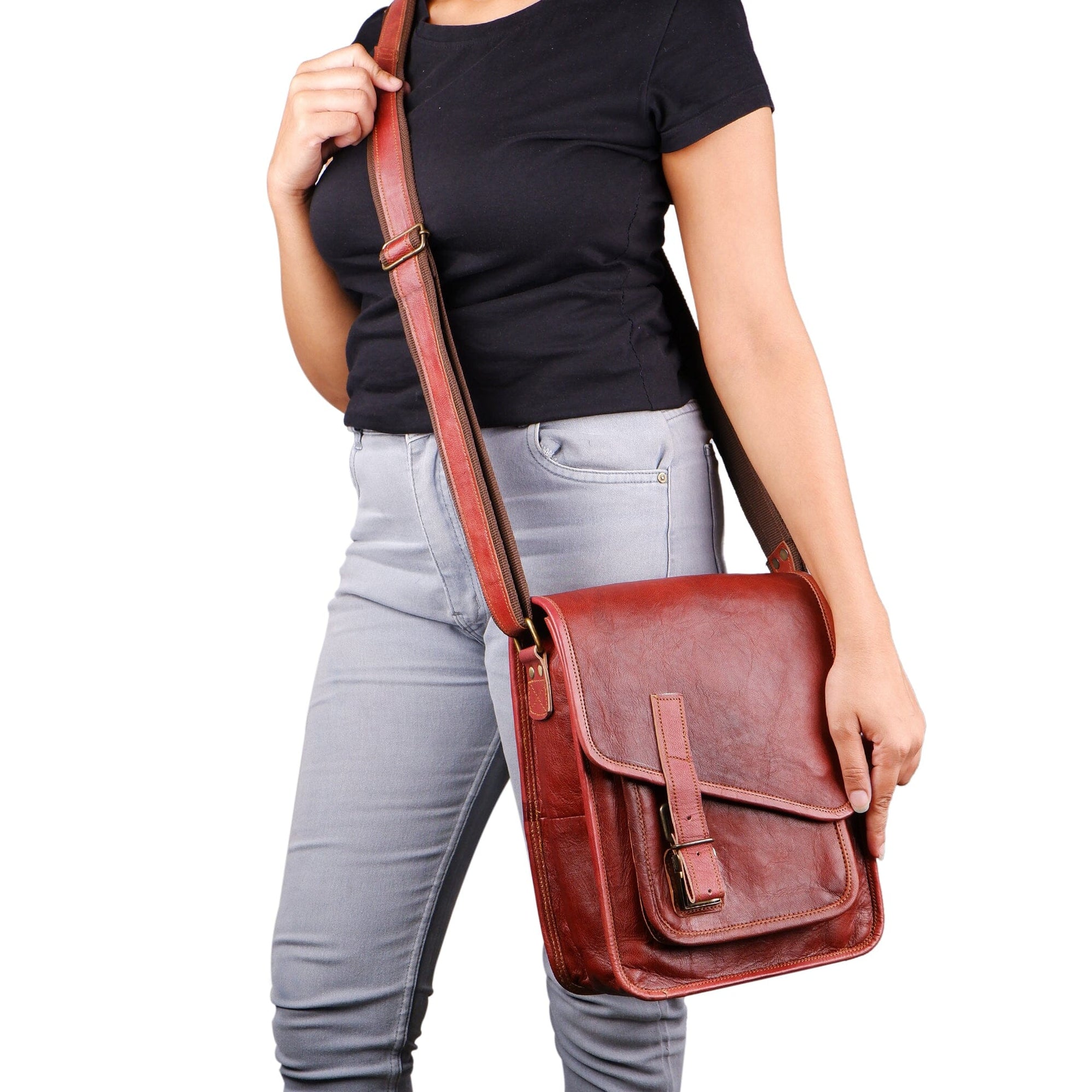 Leather Crossbody Bag | Leather Crossover Purse For Men Women — Classy ...