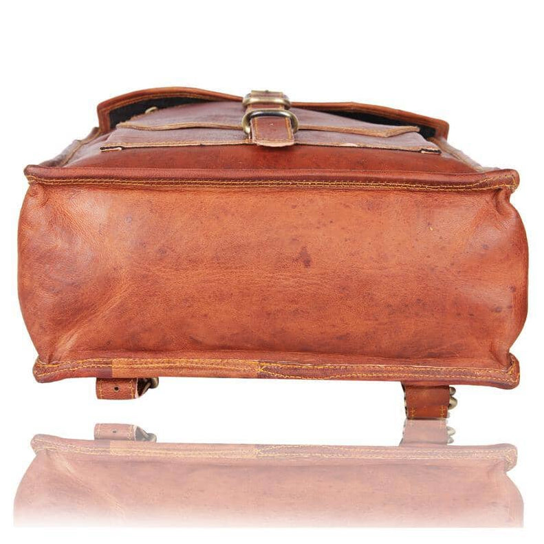 Leather Backpack | Handmade Flap Over Vintage Leather Backpack — Classy ...