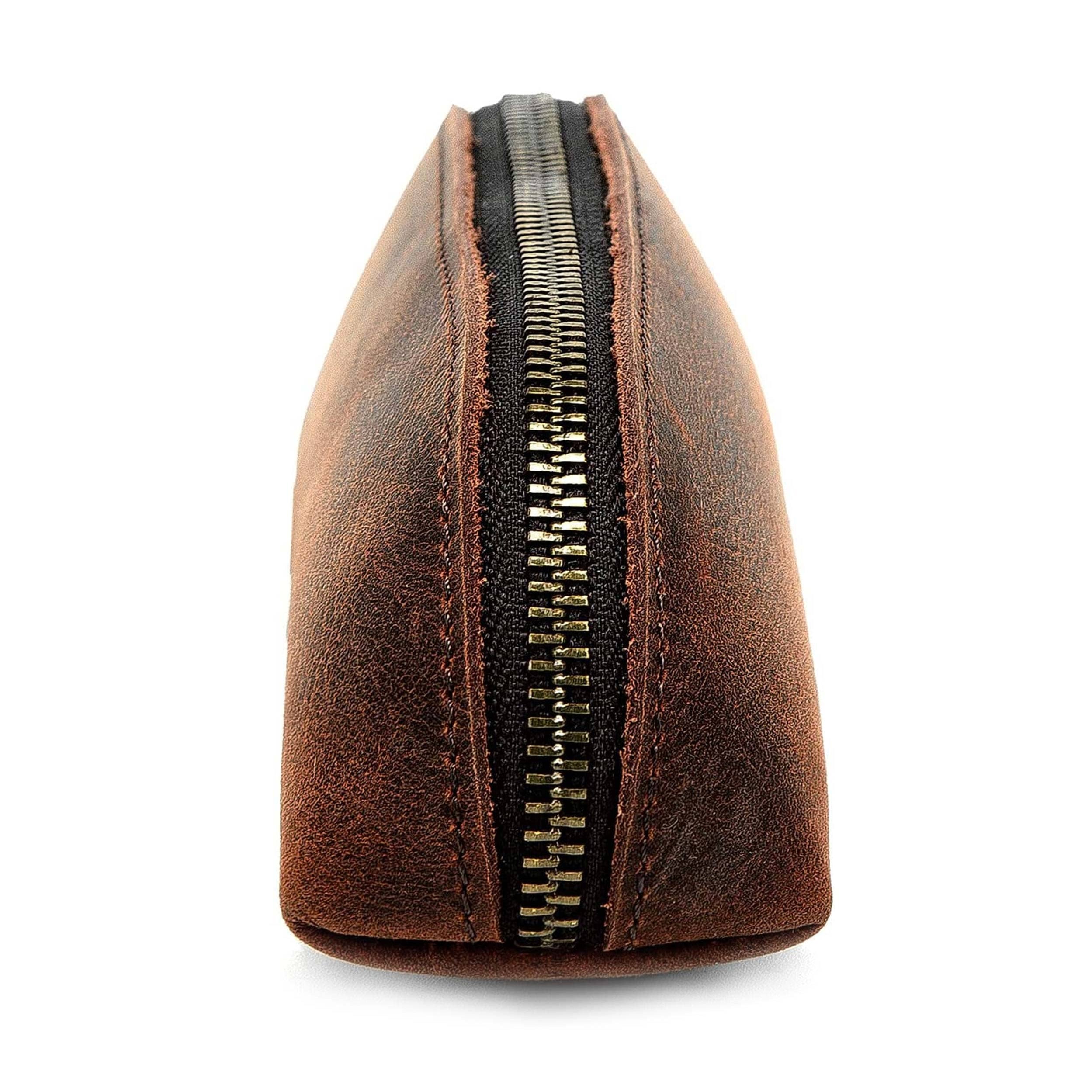 Slider Leather Pencil Case | Leather Stationery Box | Pencil Box ...